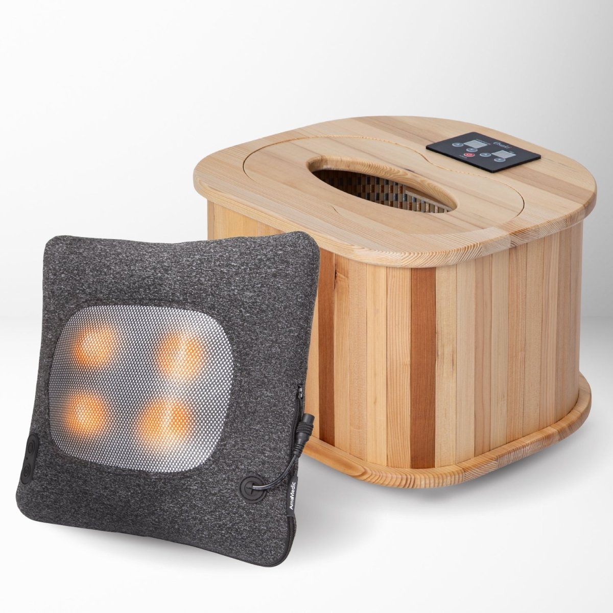 Foot Relaxation Package (OS-F2 Foot Sauna + AM-61 Shiatsu Cushion ...
